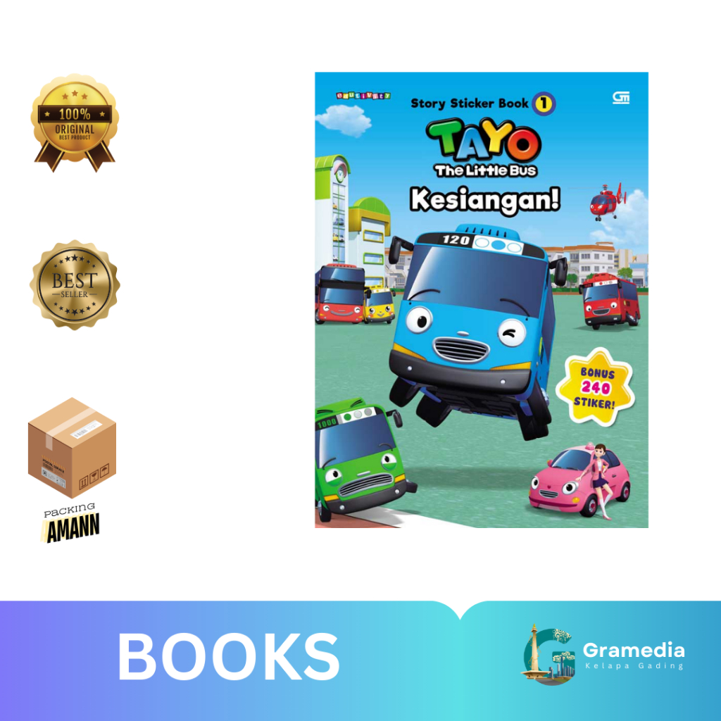 Jual Gramedia MKG - Buku Anak Tayo the Sticker Bus 1: Tayo The Little ...