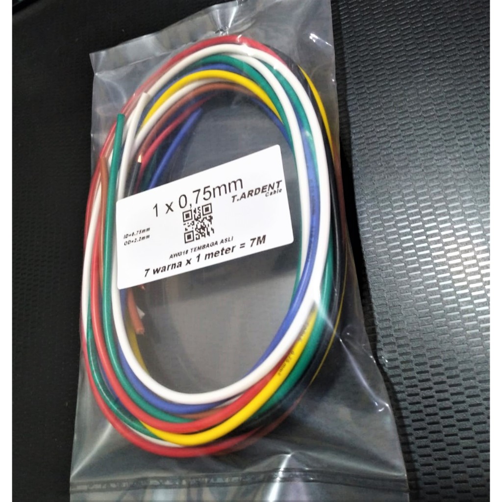 Jual Kabel Body 0.75 mm Kelistrikan Mobil Motor Serabut tembaga 7 warna ...