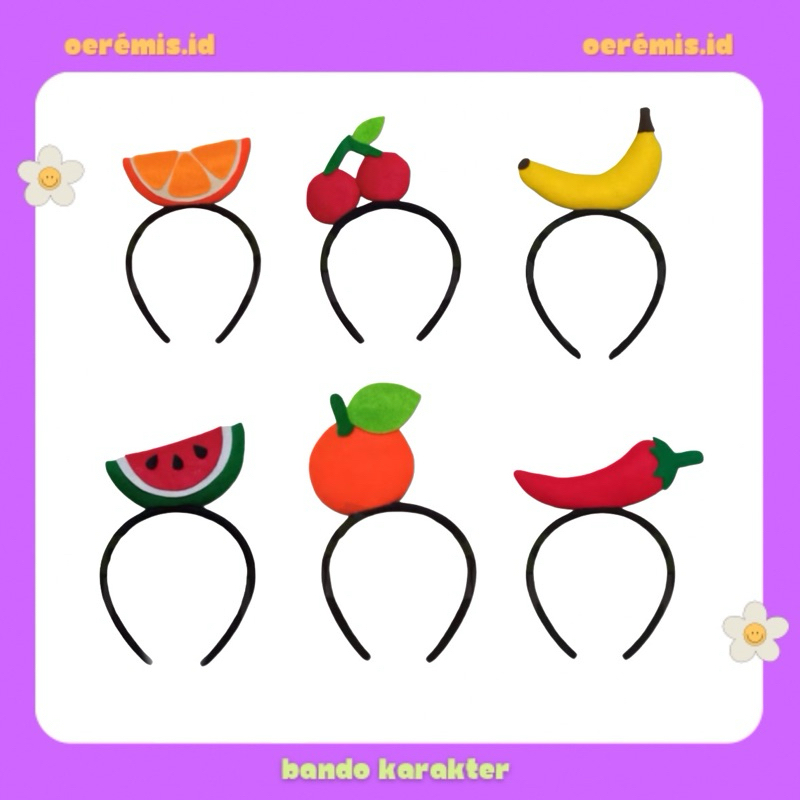 Jual BANDO KARAKTER BUAH BUAHAN / BANDO COSPLAY BUAH BUAHAN / BANDO ...