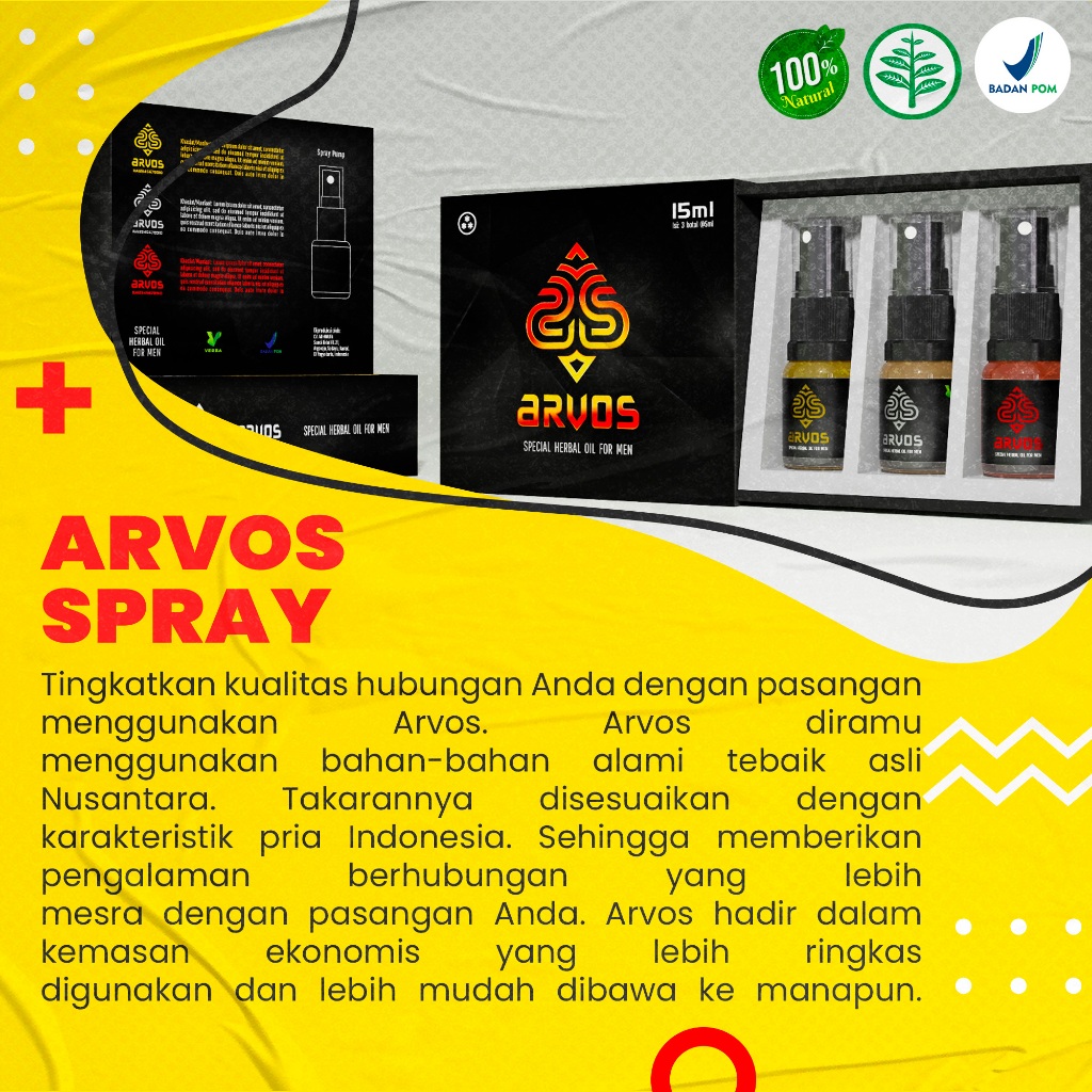 Jual ARVOS Obat kuat semprot pria tahan lama oles X-Sensiall Spray asli ...