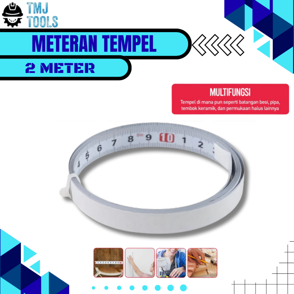 Jual Meteran Tempel 2m Penggaris Alat Track Tape Ukur Meja Bangunan ...