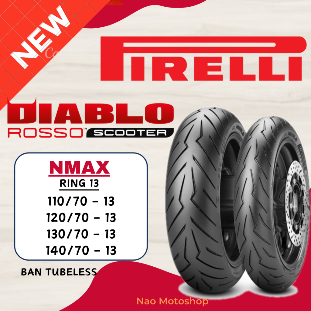 Jual [FREE WRAPPING] BAN PIRELLI DIABLO ROSSO SCOOTER RING 13 110/70 ...