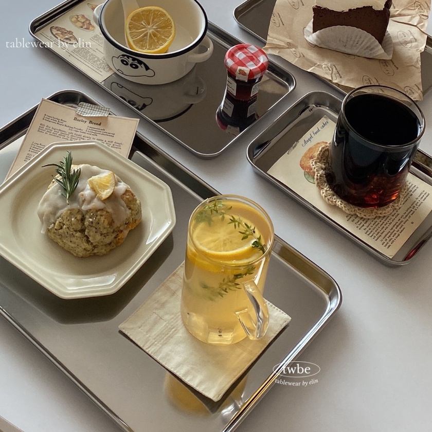 Jual Wow DUNE Stainless Aesthetic Tray Nampan Stainless Premium Estetik Tablewearbyelin TWBE ...