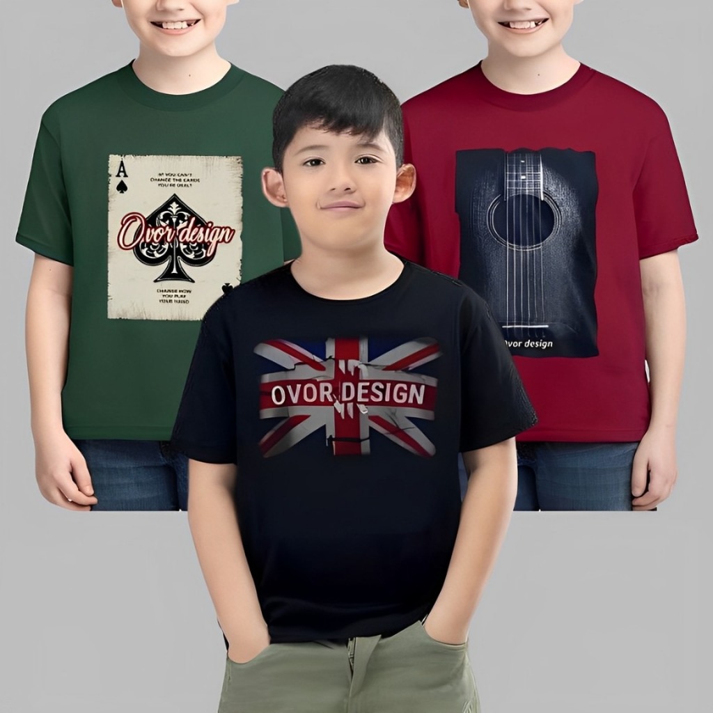 Jual Kaos Anak Laki Laki Umur 10-15 Tahun Paket isi 3Pcs Baju Anak ...