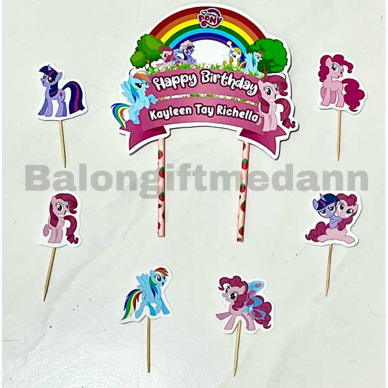 Jual TOPPER CAKE KUE CUSTOM NAMA KUDA PONY | Shopee Indonesia