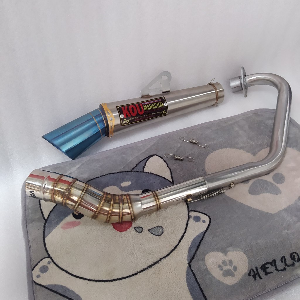 Jual Exhaust kou mahachai 1set open Spec canister for Raider 150 fi ...