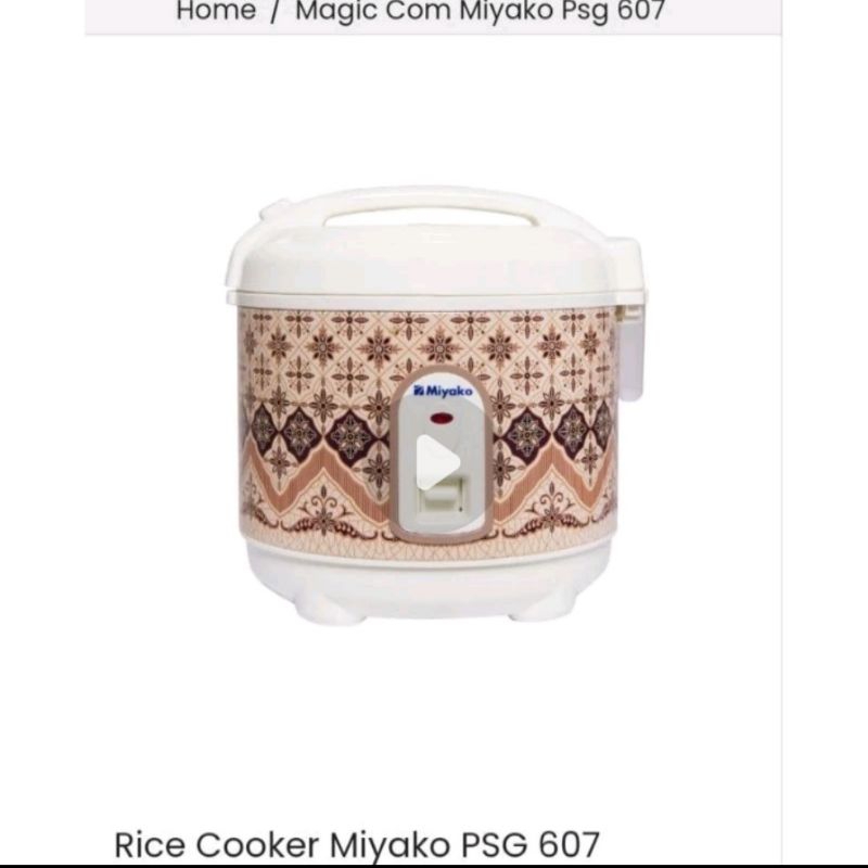 Jual Rice Cooker Magic Com Miyako PSG-607 Kapasitas 0,6 Liter | Shopee ...