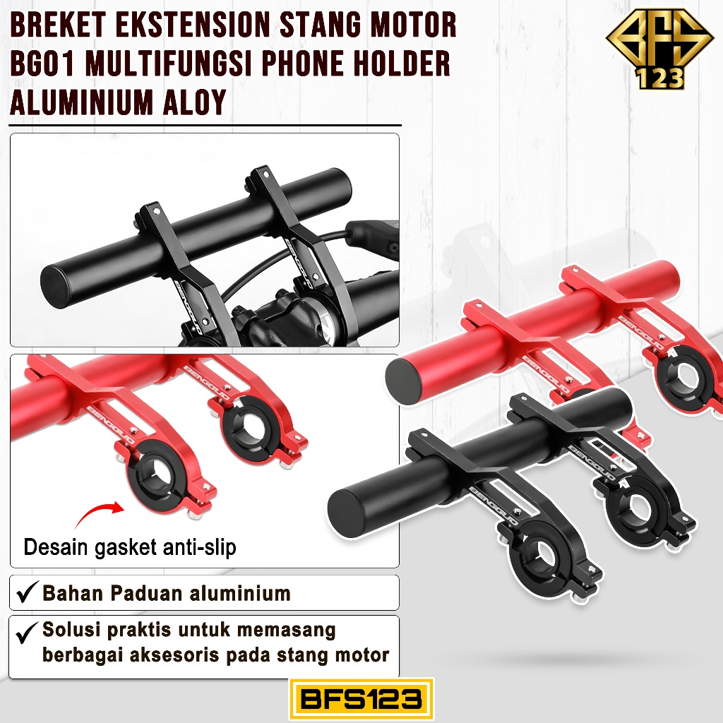 Jual Breket Ekstension Stang Motor BG01 Multifungsi Phone Holder ...