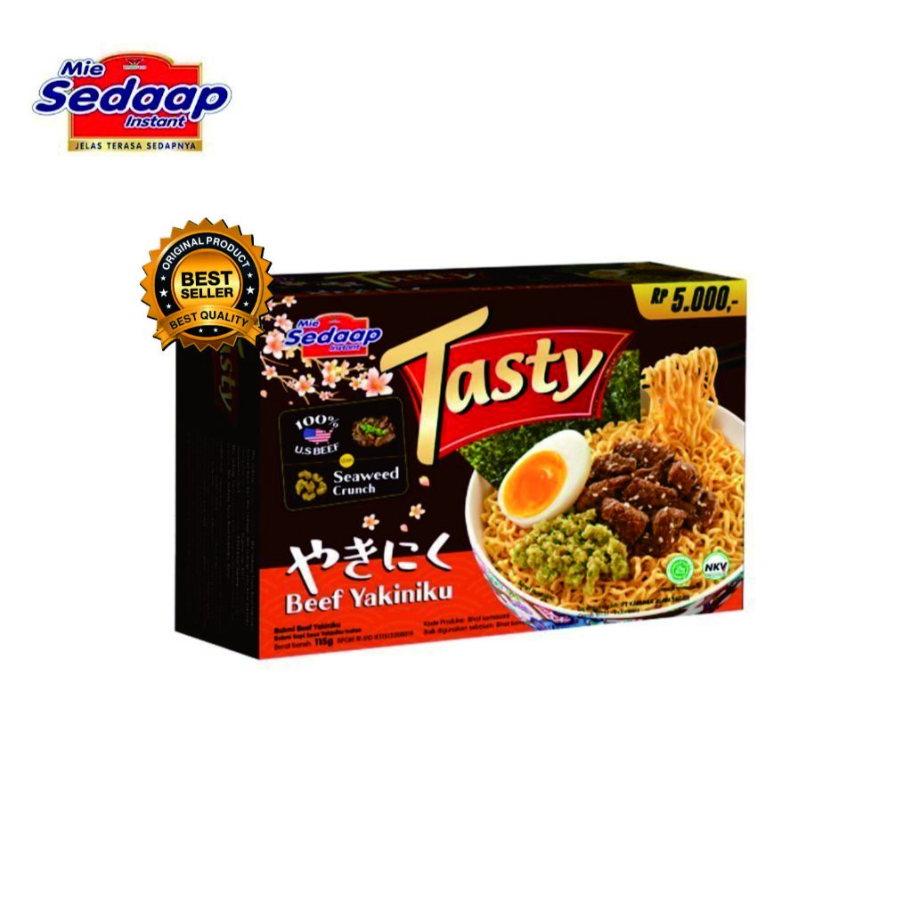 Jual Sedaap Tasty Mie Instan Beef Yakiniku 115 gr / TASTY bakmi kemasan ...