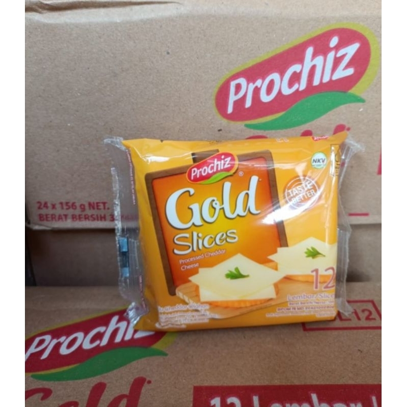 Jual PROCHIZ GOLD SLICES 156gram isi 12 lembar keju lembar prochiz ...