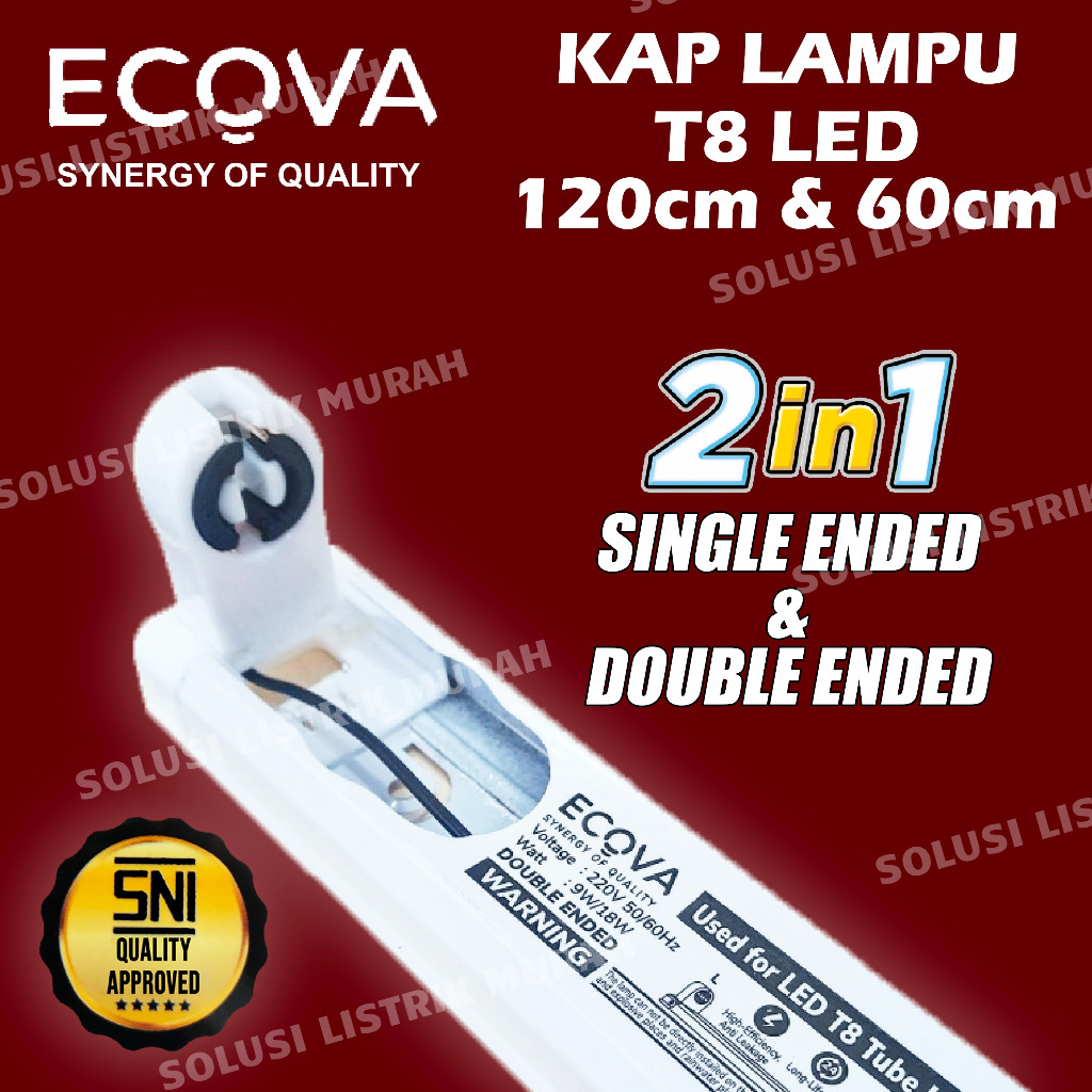 Jual ECOVA Kap Lampu TL T8 Kap Lampu T8 60CM 120 CM Housing Tube Rumah TL 120CM 60 CM | Shopee ...