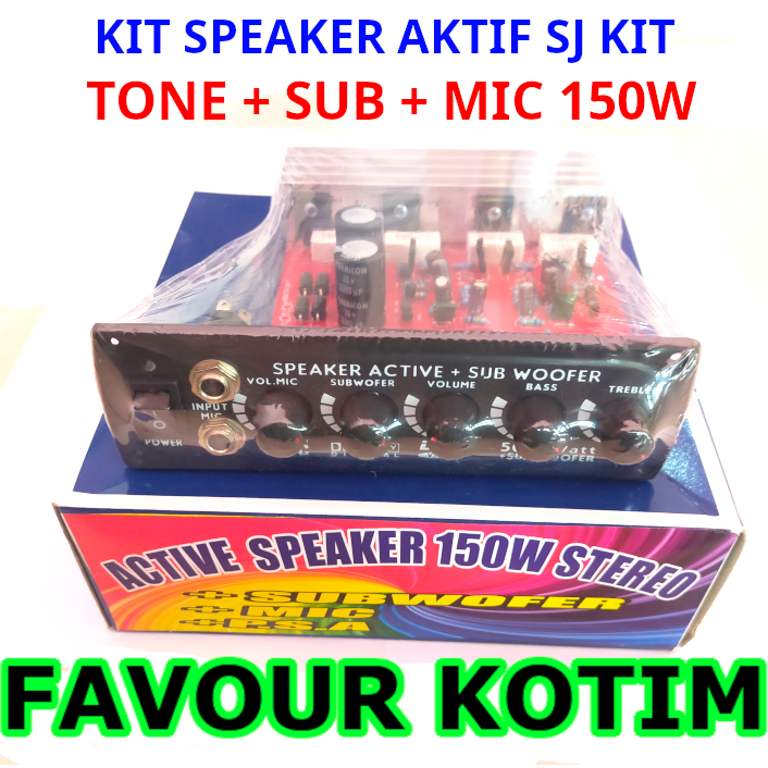 Jual KIT POWER AMPLI SPEAKER AKTIF SJ KIT 150W STEREO SUBWOOFER MIC ...