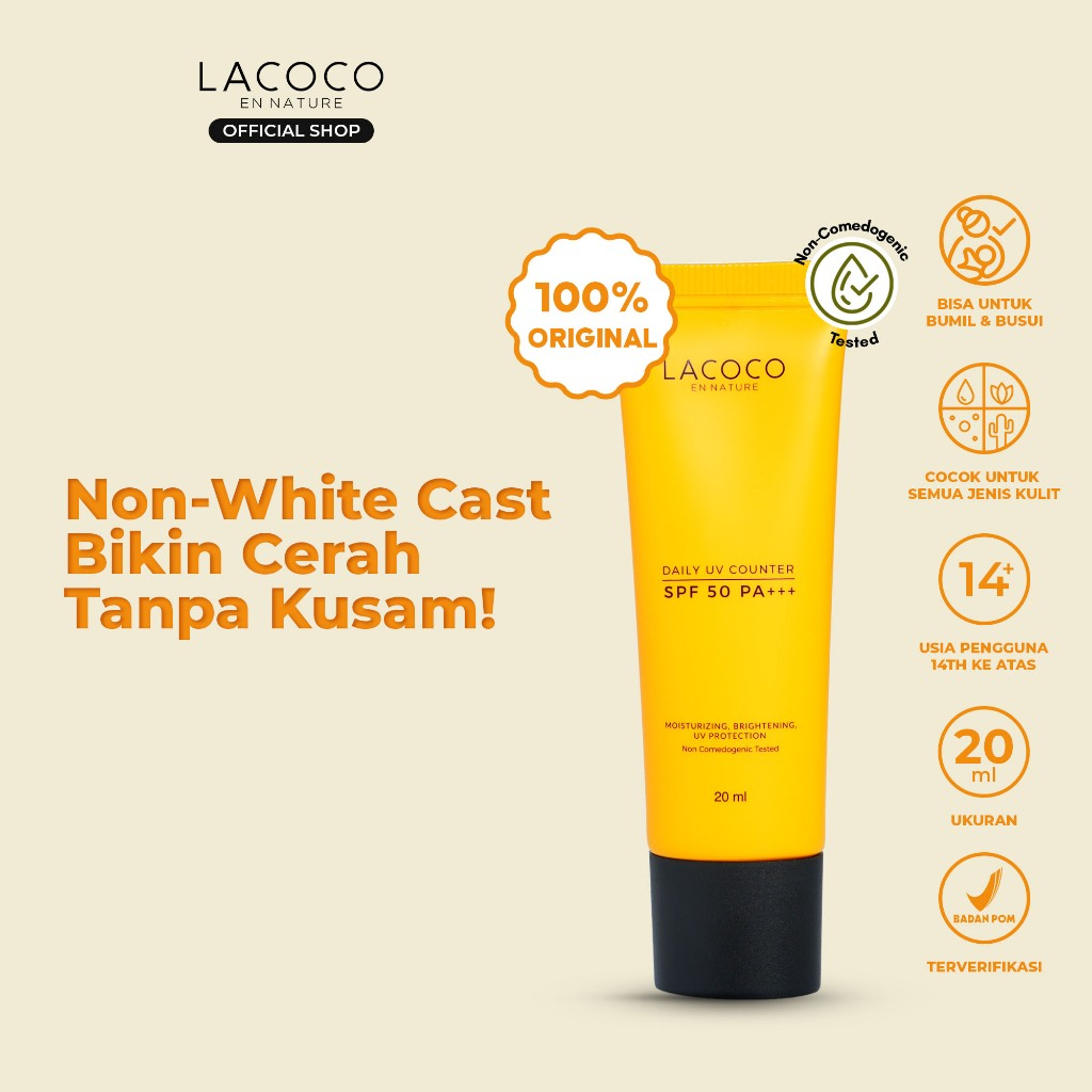 Jual Lacoco Sunscreen Daily UV Counter SPF 50 PA+++ | Shopee Indonesia