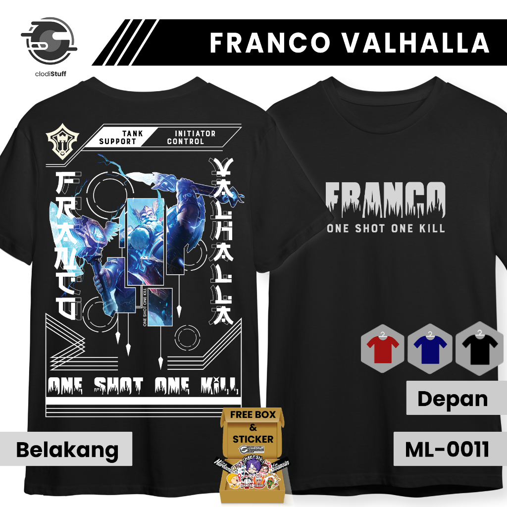 Jual Kaos MLBB FRANCO VALHALLA EPIC SKIN Mobile Legends Lengan Pendek ...