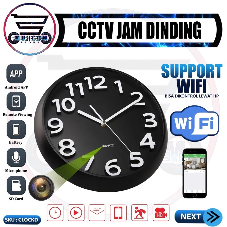 Jual IP Camera CCTV Wifi Jam Dinding Wallclock Kamera Pull HD 1080P ...