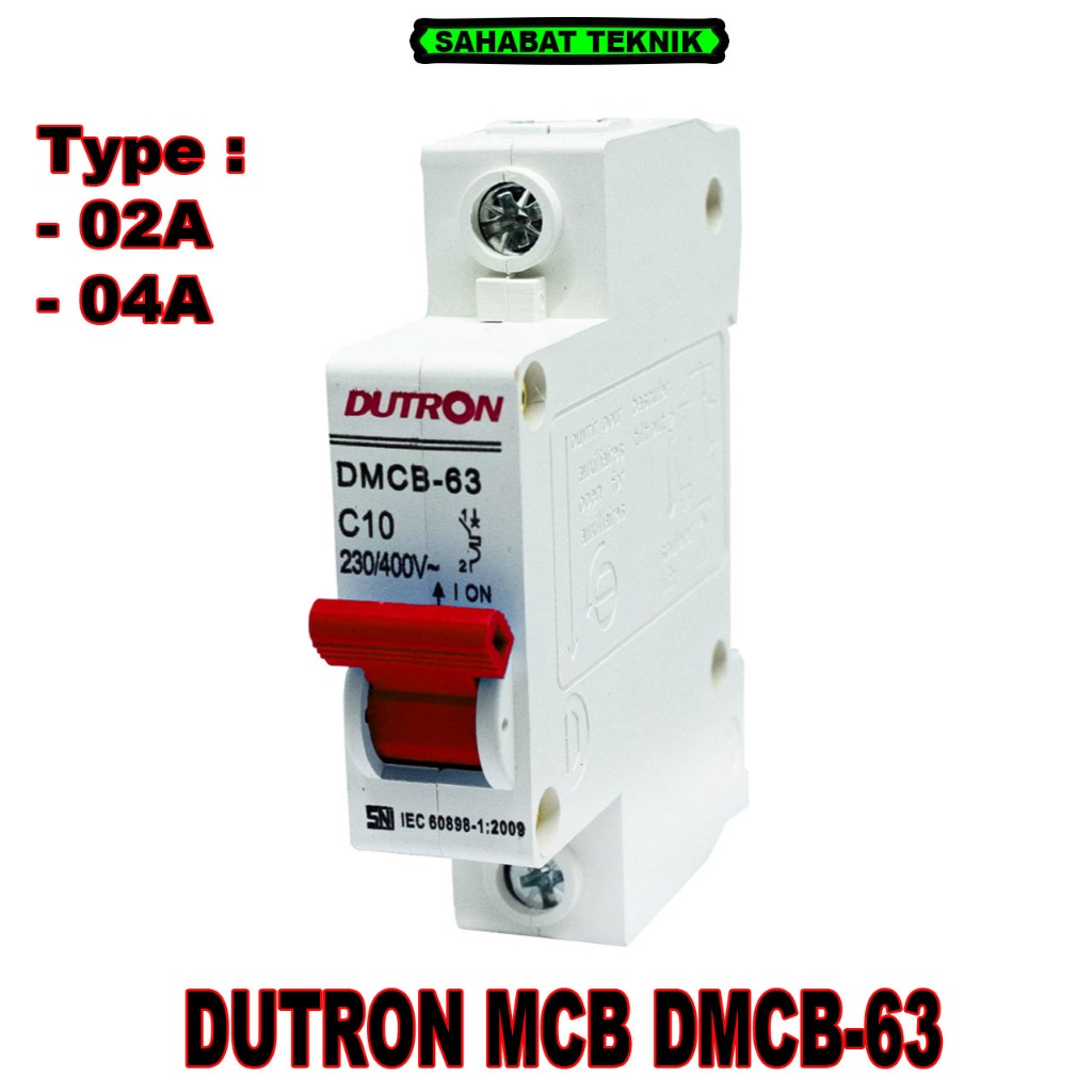 Jual DUTRON MCB Listrik 2A 4A 1 Phase SNI Mini Circuit Breaker 2 4 ...