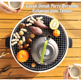 Jual Alat Pemanggang Bulat Barbeque Grill Pan Multifungsi / Bakaran ...