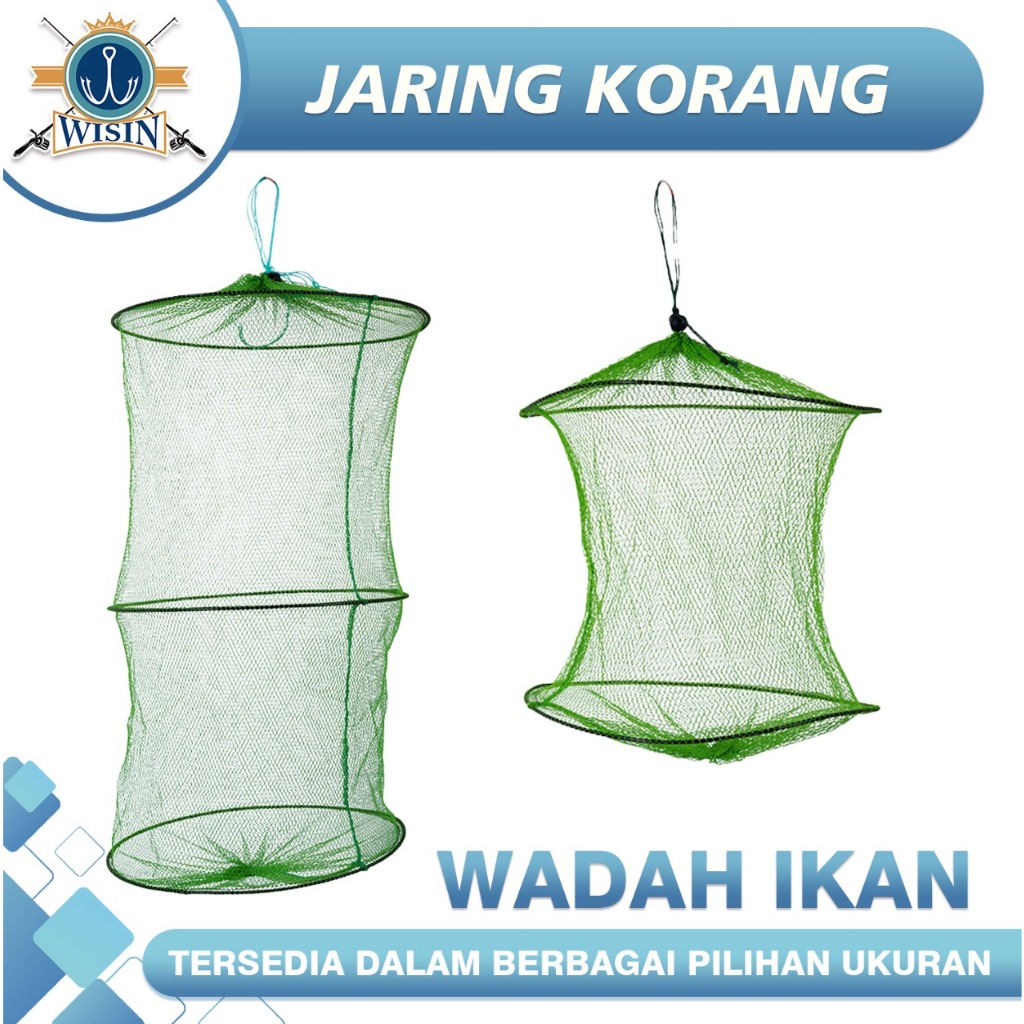 Jual WISIN Jaring Korang Wadah ikan 2 & 3 Layer tempat Ikan bubu bulat ...