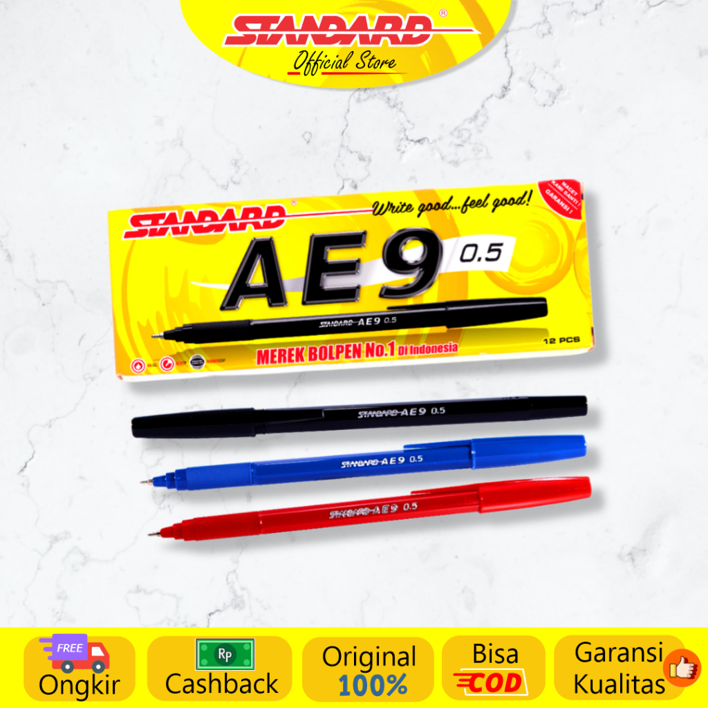 Jual Standard - Pulpen AE9 0.5 ( Alat Tulis / Pen / Ballpoint / Pena ) | Shopee Indonesia