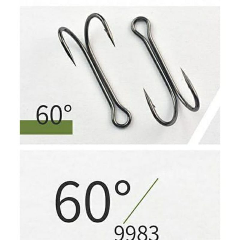 Jual Doble hook Pohu Flat/pipih 100pcs BN 9983 60° (Black nikel) | Shopee Indonesia
