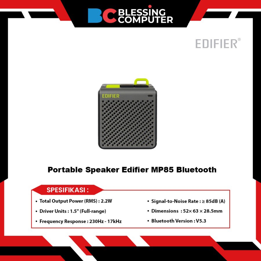 Jual Portable Speaker Edifier MP85 Bluetooth - Grey Gris | Shopee Indonesia
