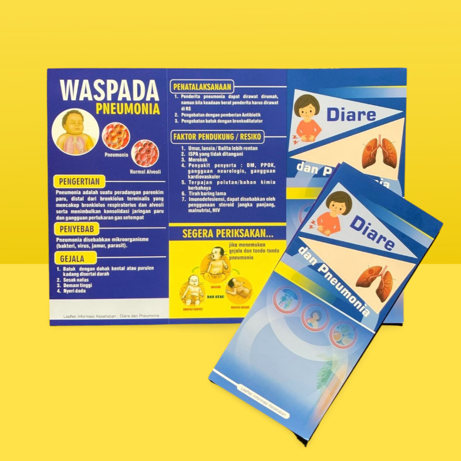 Jual Brosur Kesehatan | Leaflet Diare Dan Pneumonia | Cegah Waspada ...