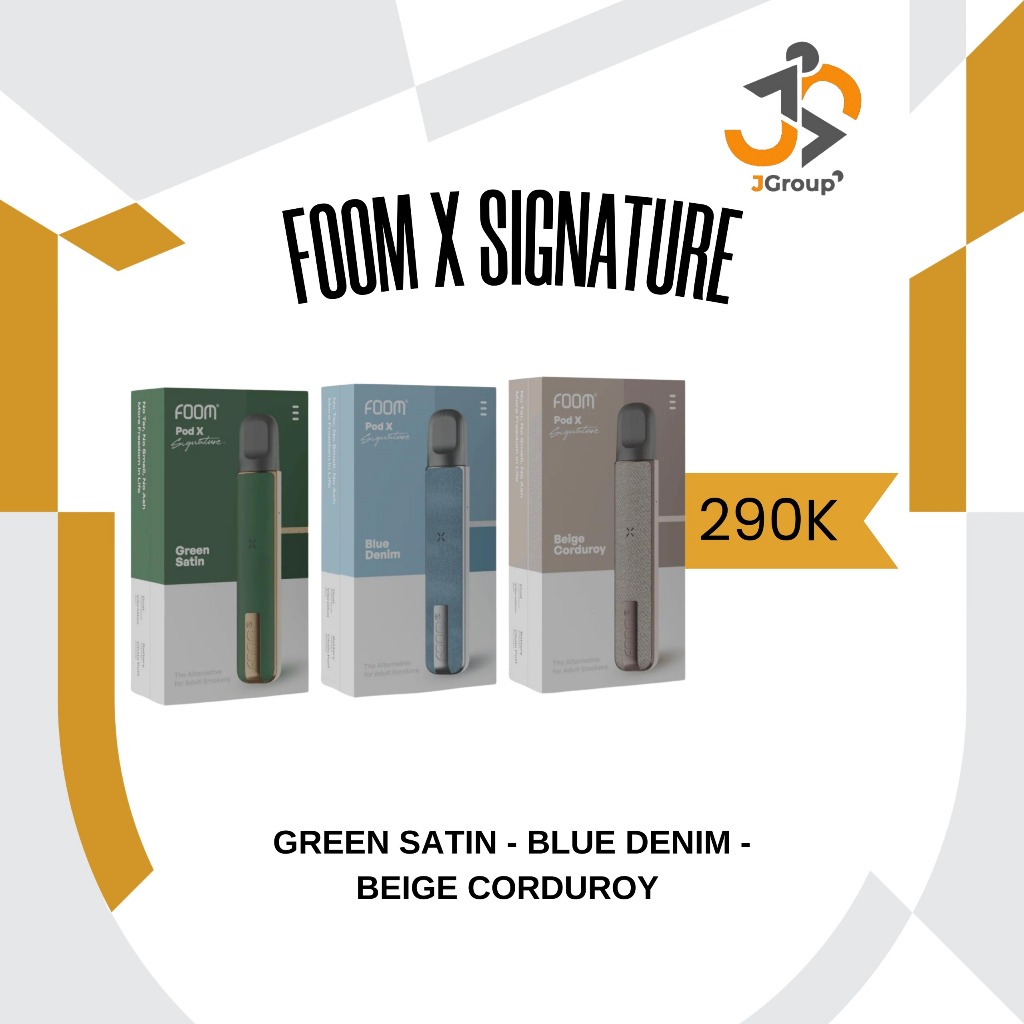 Jual FOOM X SIGNATURE SERIES POD KIT 600 MAH AUTHENTIC BY FOOM | Shopee ...