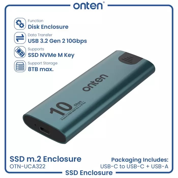 Jual ONTEN OTN-UCA322 - SSD Closure Support M.2 SSD Hard Drive ...