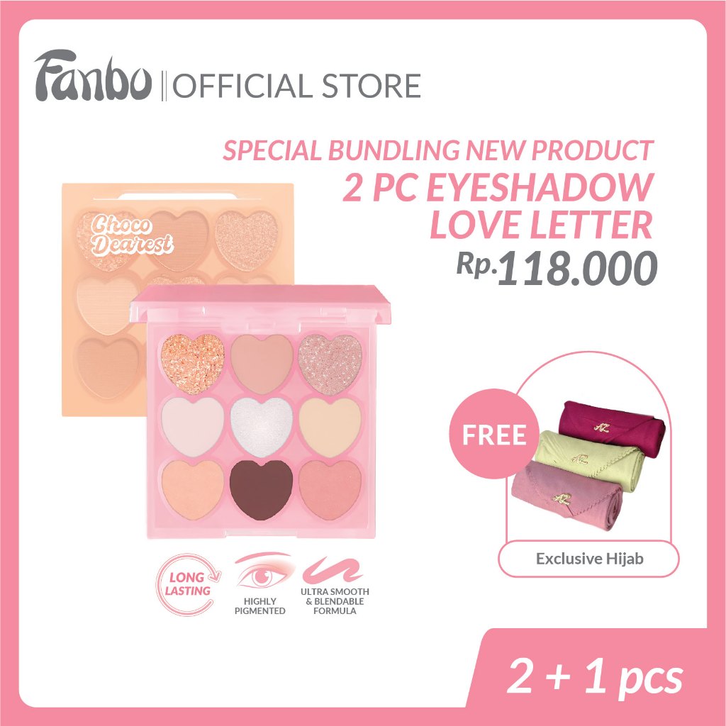 Jual Fanbo Love Letter Eyeshadow Palette Longlasting Highly Pigmented | Shopee Indonesia