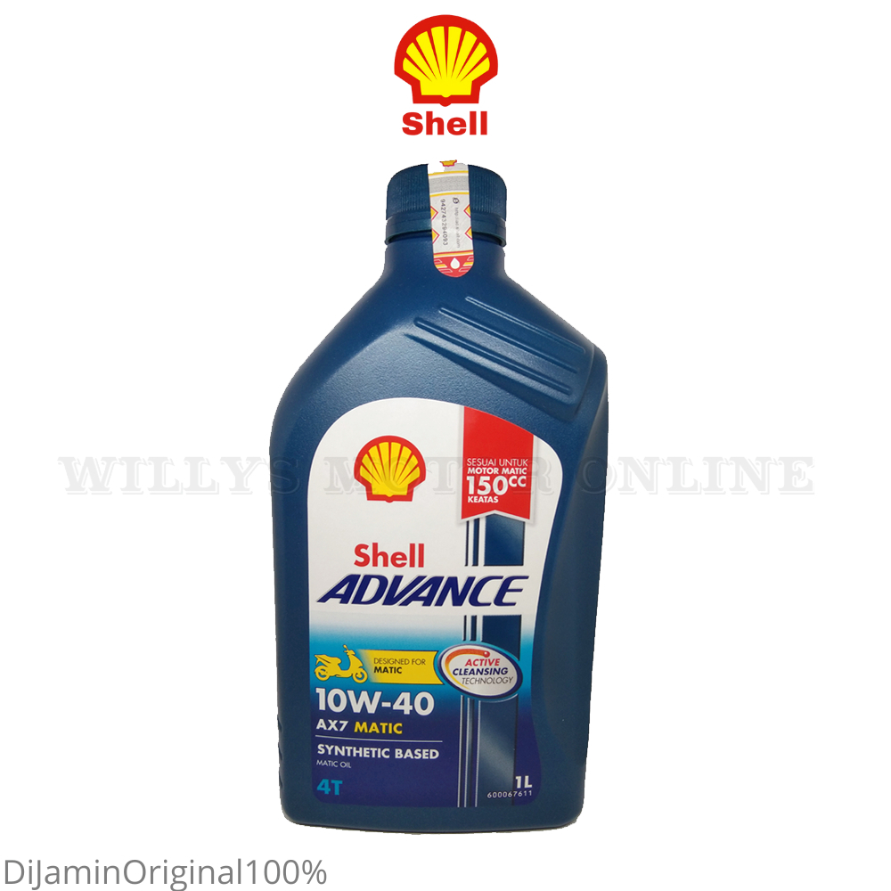 Jual Oli Shell AX7 Matic 10W-40 1L JASO MB / Oli shell ax7 matic ...