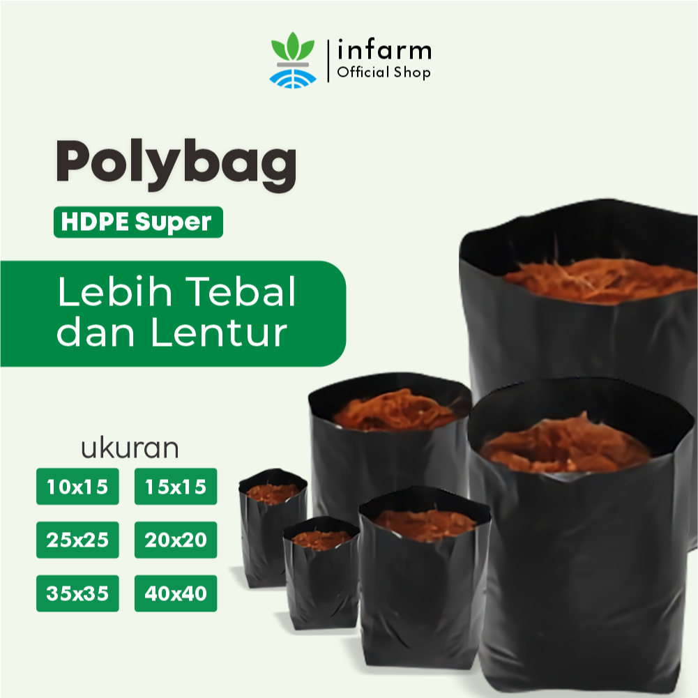 Jual INFARM - Polybag Tanaman Polibag Tebal Tidak Berbau Ukuran Sedang ...