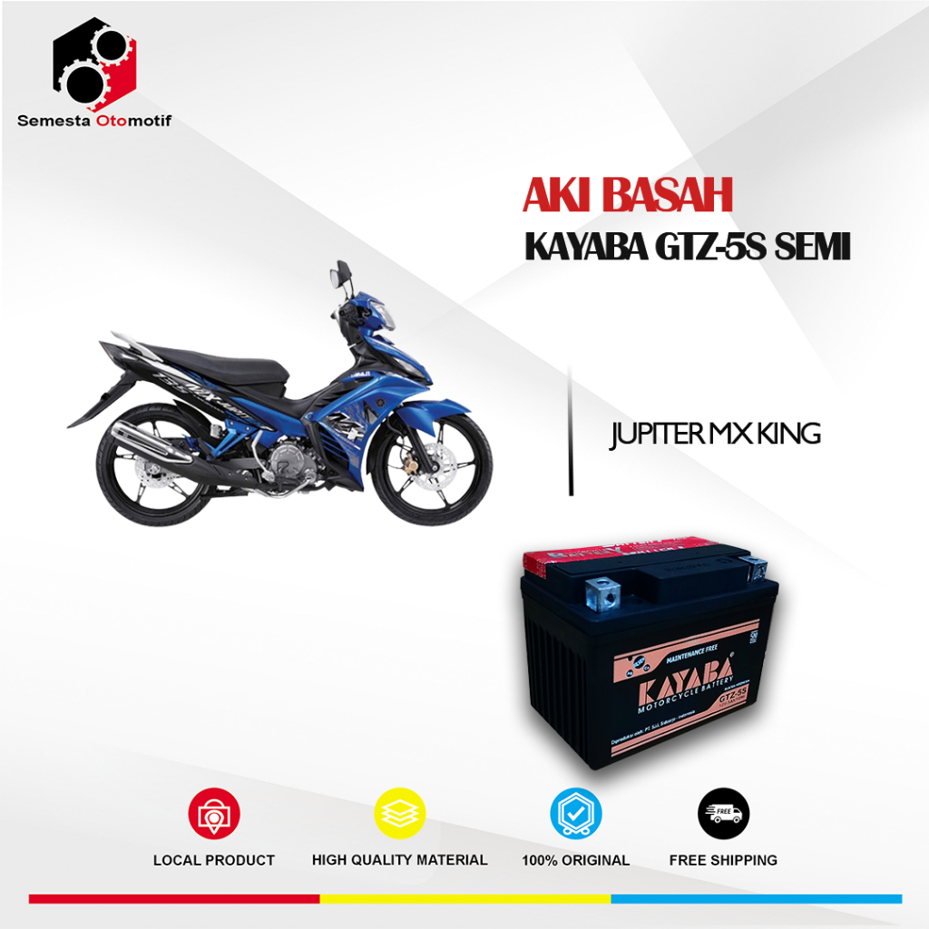 Jual Aki Motor Jupiter MX King KAYABA GTZ5S Aki Kering MF | Shopee Indonesia