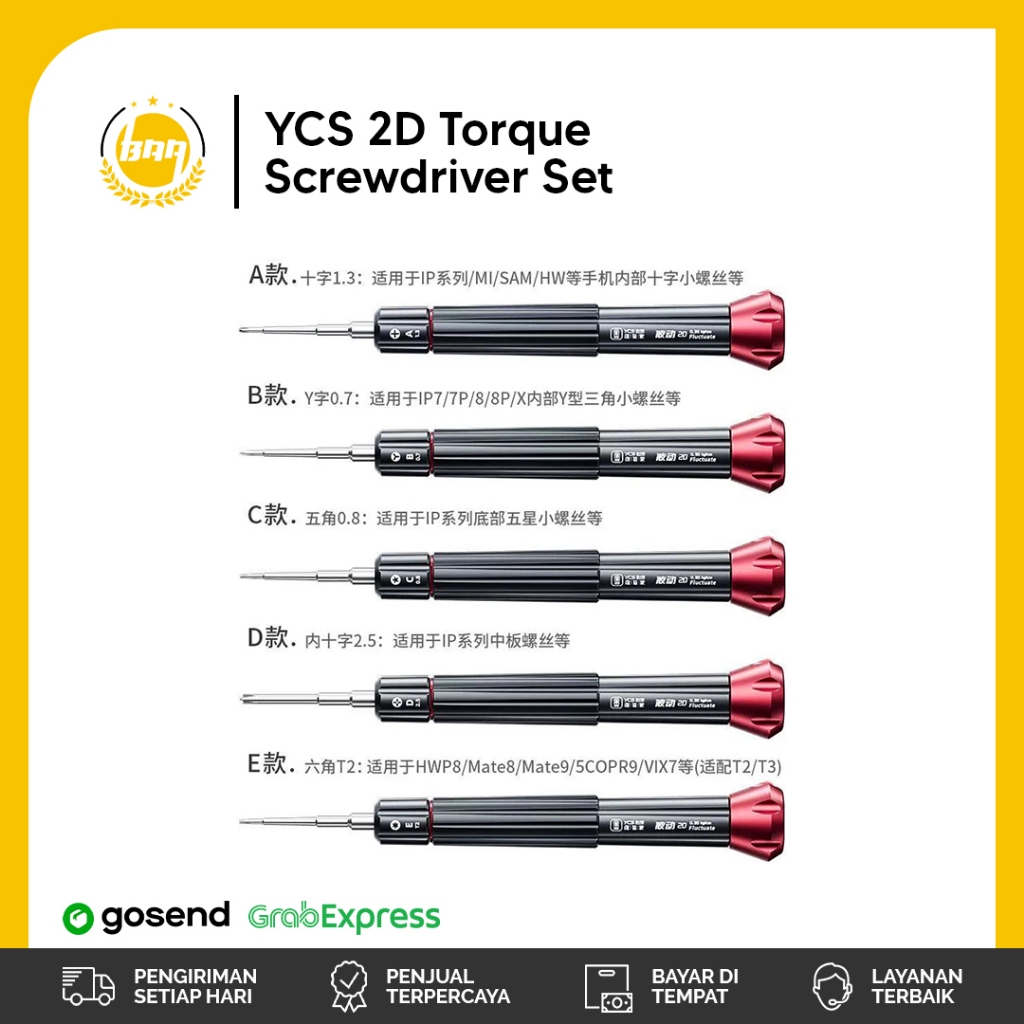 Jual YCS 2D TORQUE SCREWDRIVER SET | Shopee Indonesia