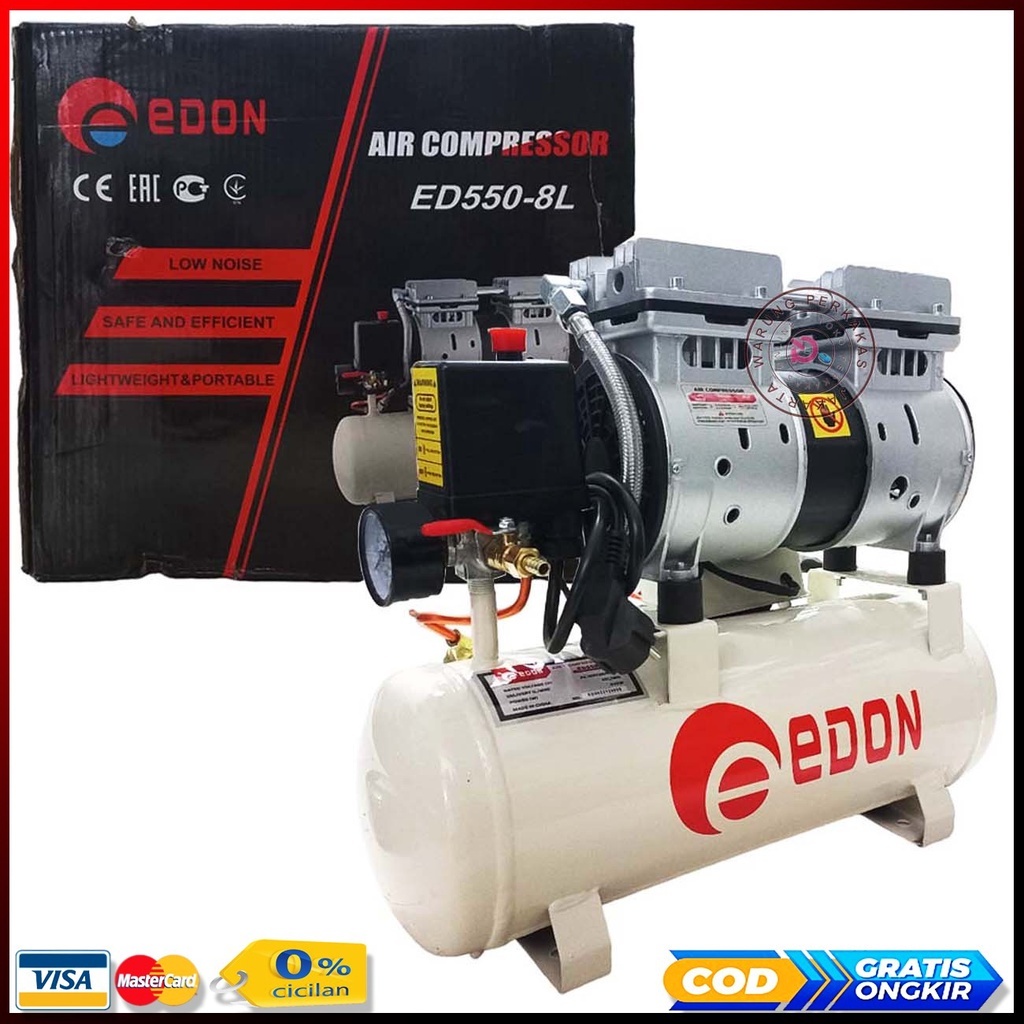 Jual Kompresor Angin Tanpa Oli / Air Compressor Silent 0.75hp 25ltr ...