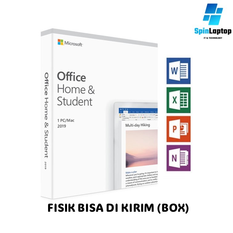 Jual Software Microsoft Office Home Student 2019 Permanent License ...