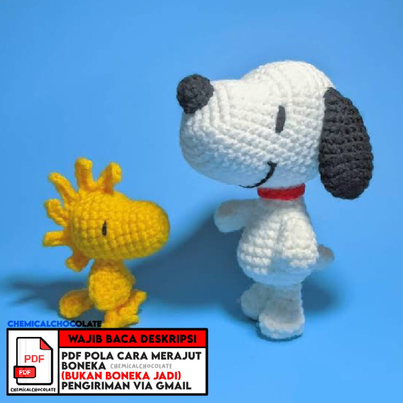 Jual [CROCHET PDF PATTERN] Snoopy and Woodstock | Shopee Indonesia