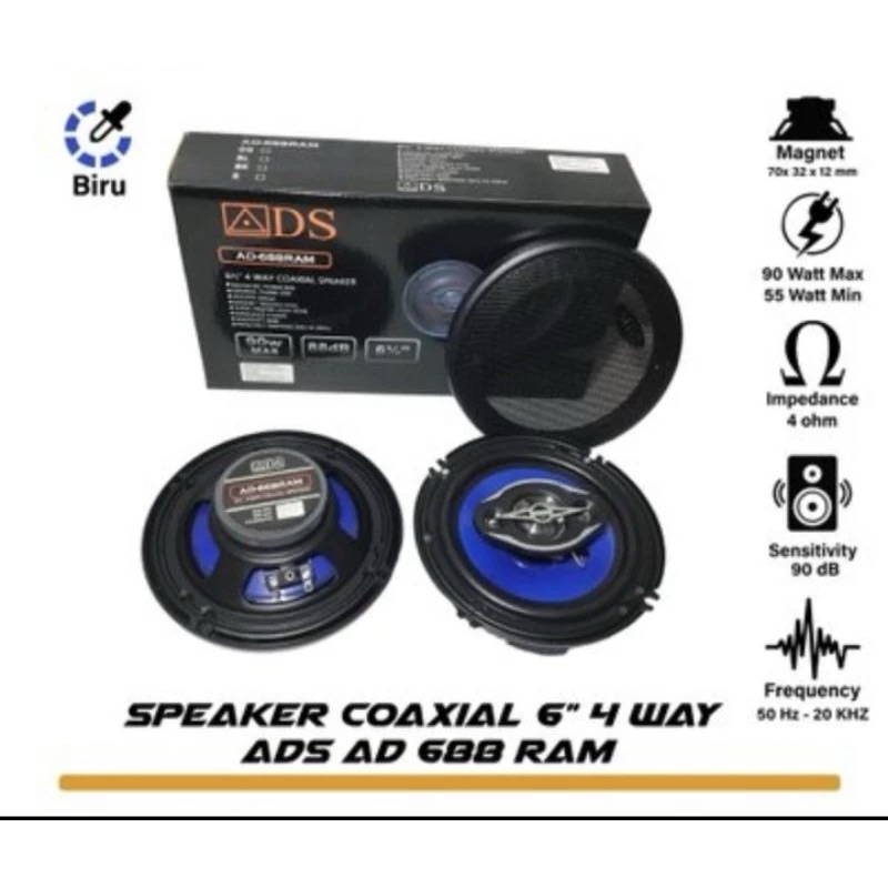 Jual Speaker coaxial 6’5 inch ADS AD-602 sepasang | Shopee Indonesia