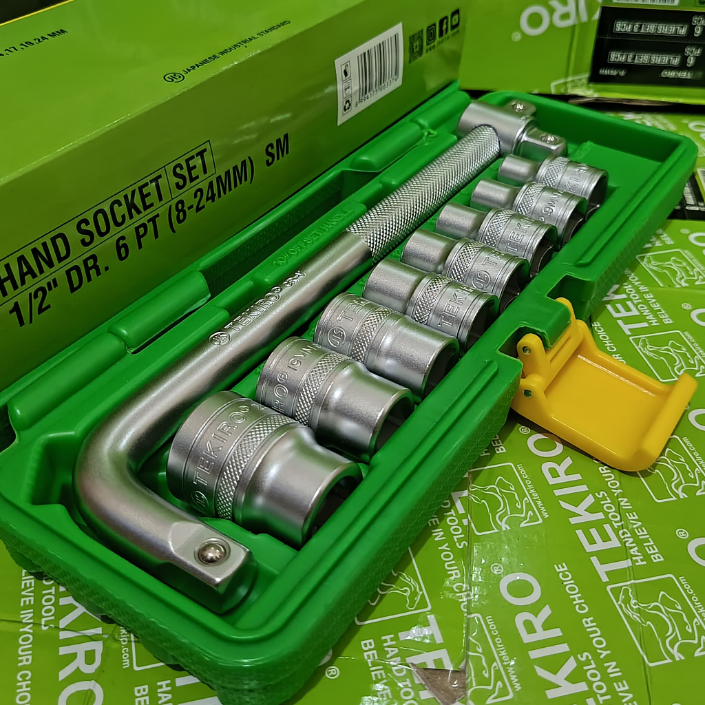 Jual Kunci Sok Shock Set Tekiro 10 pcs 1/2 inch DR 8 – 24mm 6pt | Shopee Indonesia