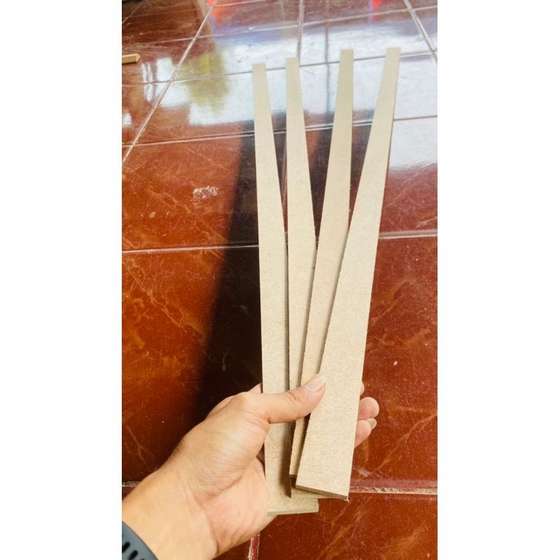 Jual WALL BATTEN MDF 12pcs 3mm coklat lebar 3cm, panjang 100cm dan ...
