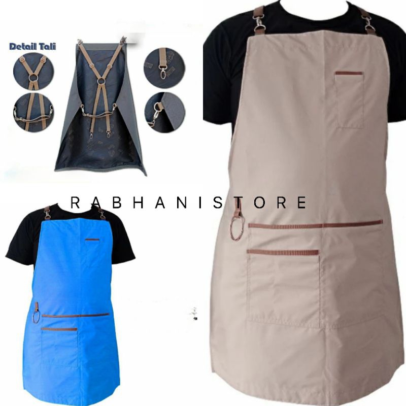 Jual Apron masak celemek waiters apron barista doble lapisan celemek ...