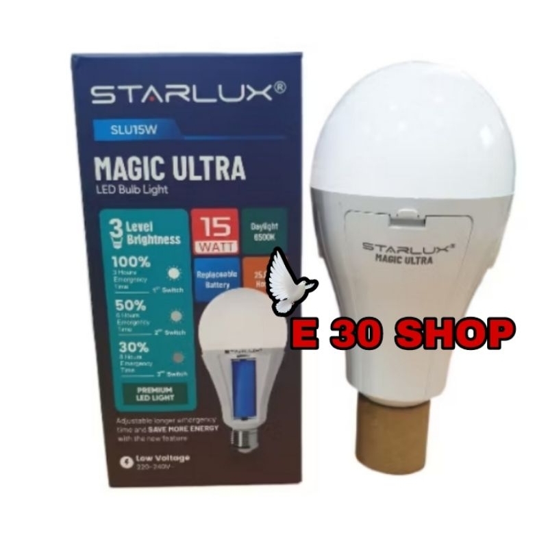 Jual Lampu Magic Ultra Starlux 15 Watt / Lampu Emergency | Shopee Indonesia