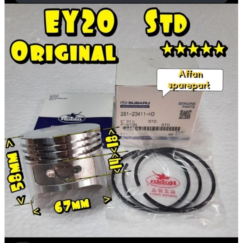 Jual EY 20 PISTON ASSY SEHER KOMPLIT MESIN PENGGERAK ROBIN ( 5 HP ) EY ...