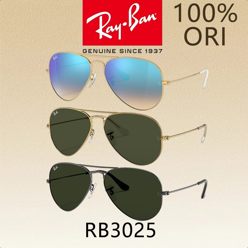 Jual [100% Original] kacamata Ray-Ban Sunglasses AVIATOR CLASSIC RB3025 ...
