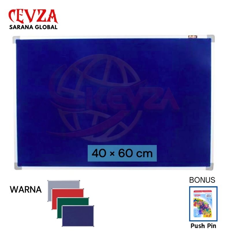 Jual Softboard/ Pin Board/ Mading Karpet/ papan Pengumuman 40 × 60 cm ...