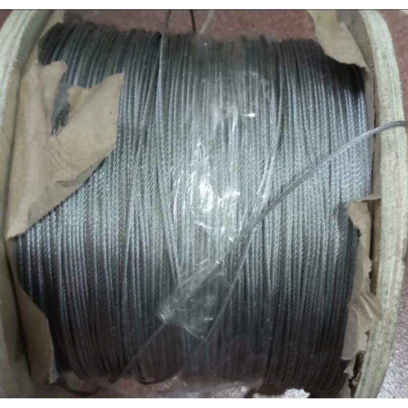 Jual kabel seling baja galvanis 4mili / tali kawat sling / wire rope ...