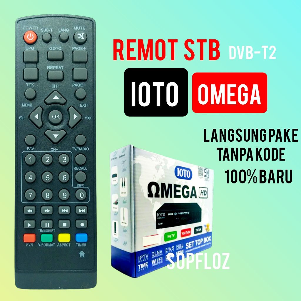 Jual Remot stb set top box ioto omega dvbt2 digital remote | Shopee Indonesia