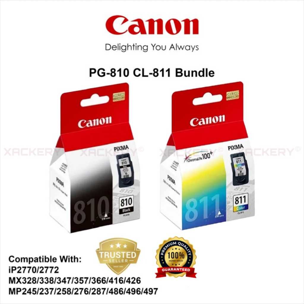 Jual Tinta Canon Ink Cartridge PG-810 Black CL-811 Colour - Xackery ...