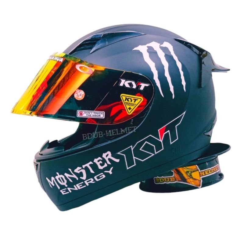Jual Helm KYT r10 blue dof monster paket ganteng original KYT | Shopee ...