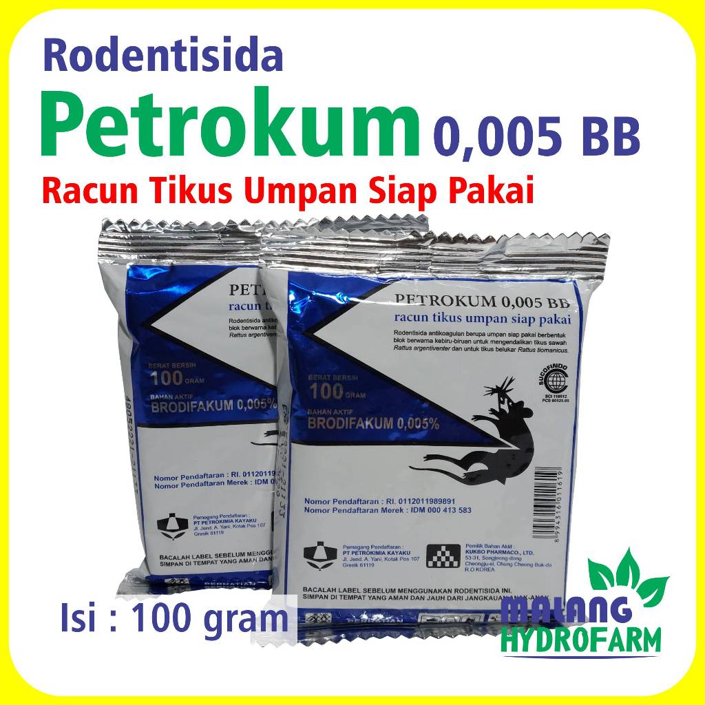 Jual Rondentisida Petrokum 0,005 BB 100 gram pestisida obat pembasmi ...