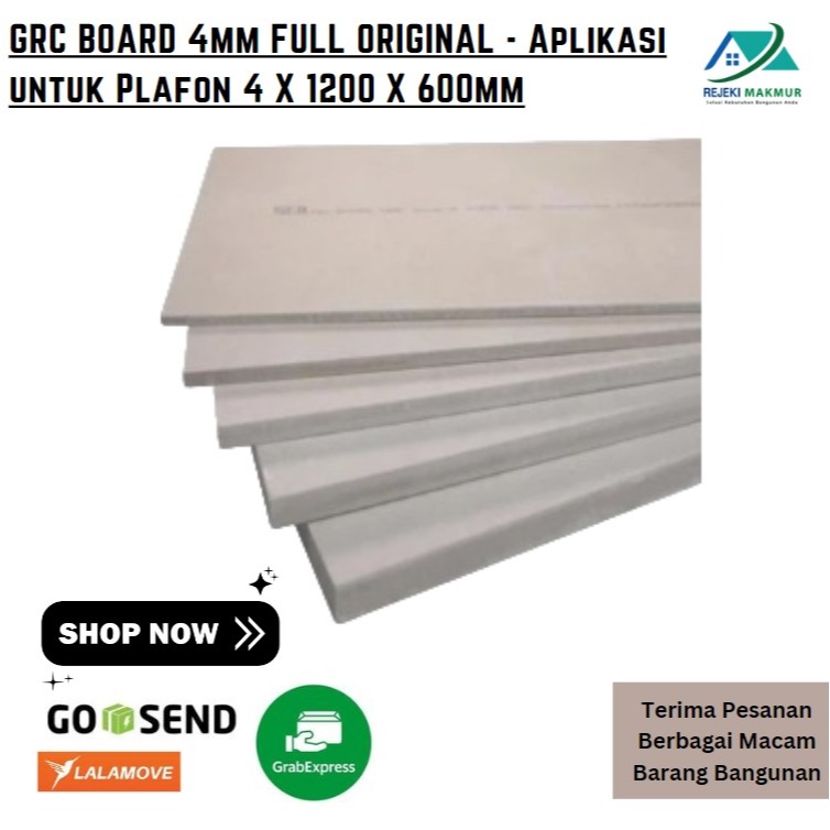 Jual GRC BOARD ASLI 4 mm - 10 mm Aplikasi untuk Plafon dan Partisi - 4 ...